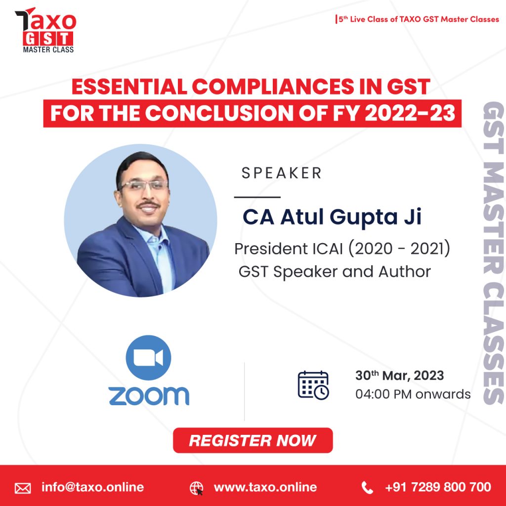 GST Master Class Archive - TaxO