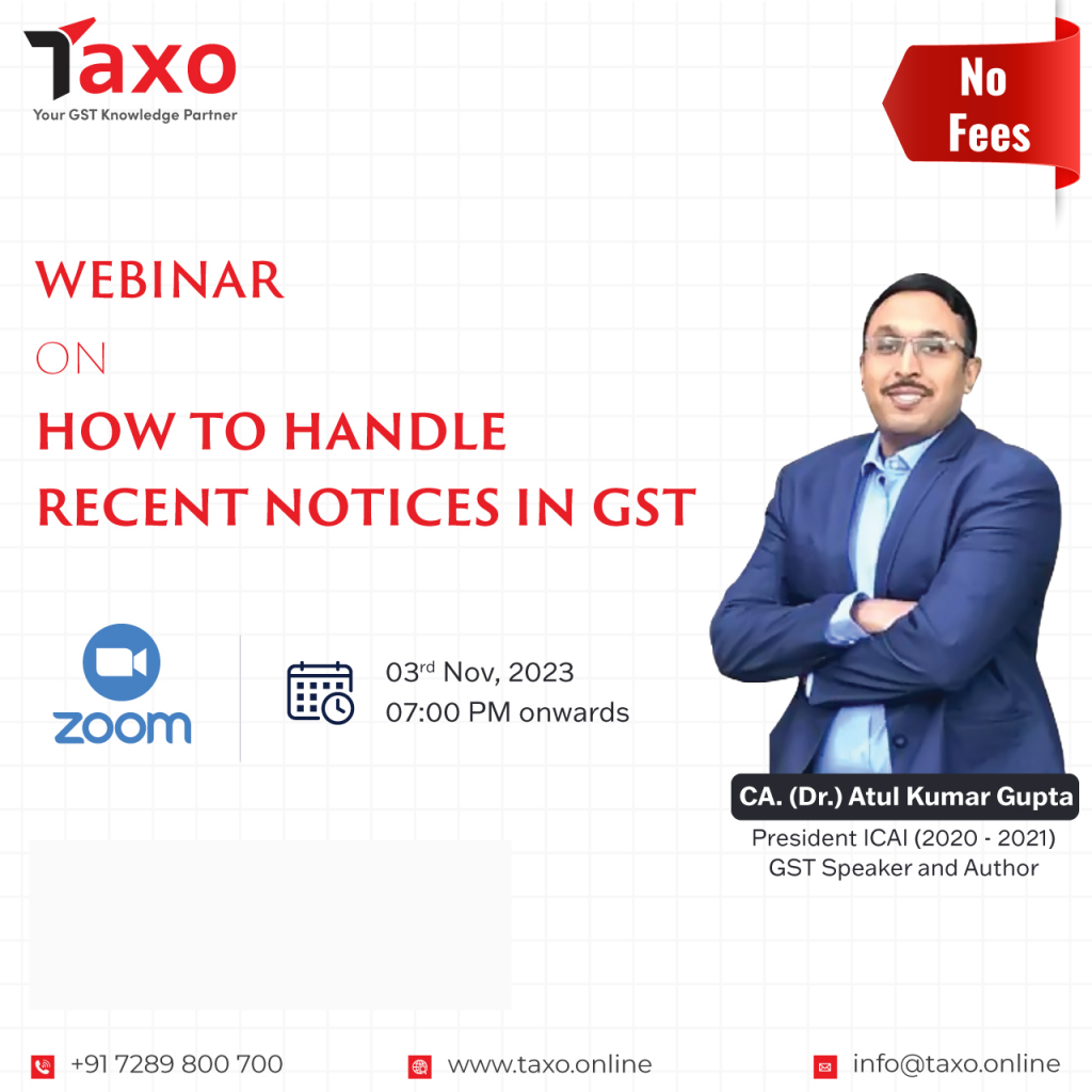 GST Master Class Archive - TaxO