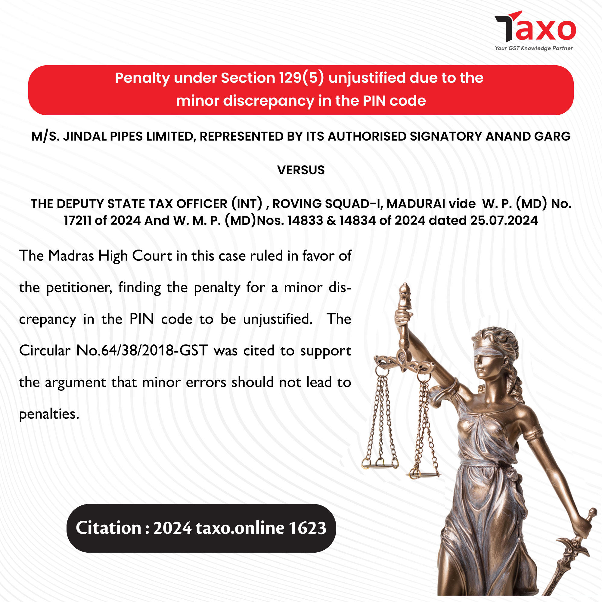 Penalty under Section 129(5) unjustified due to the minor discrepancy ...