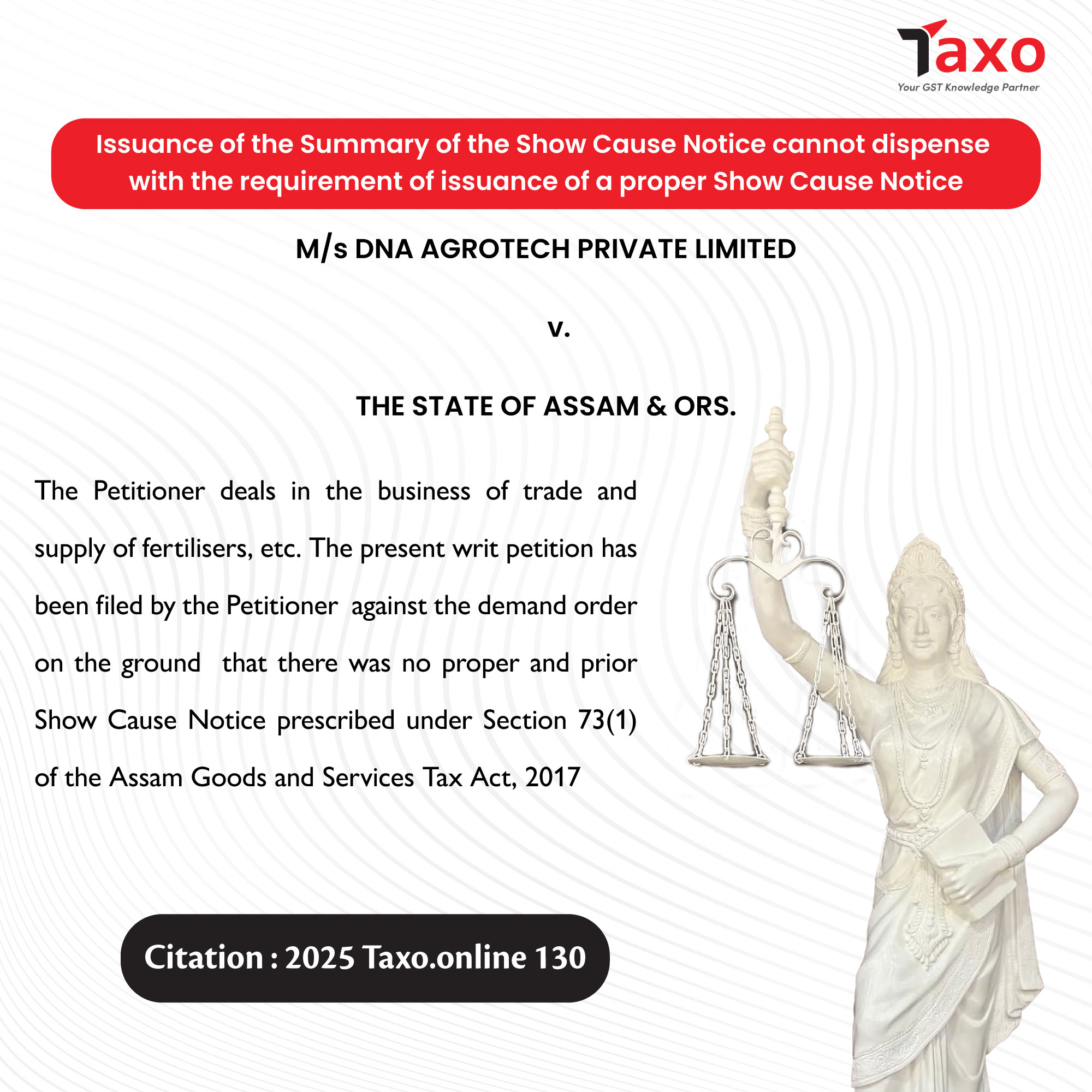 Issuance of the Summary of the Show Cause Notice cannot dispense with ...